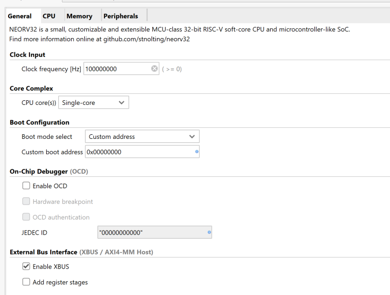 Adding SPI & AXI to NEORV32 Design - ejaaskel